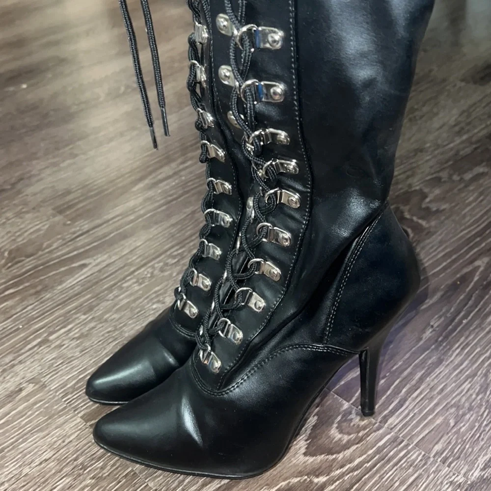 Pleaser | Shoes | Pleaser Seduce 224 Stiletto Heel Boots 5 Heel | Poshmark